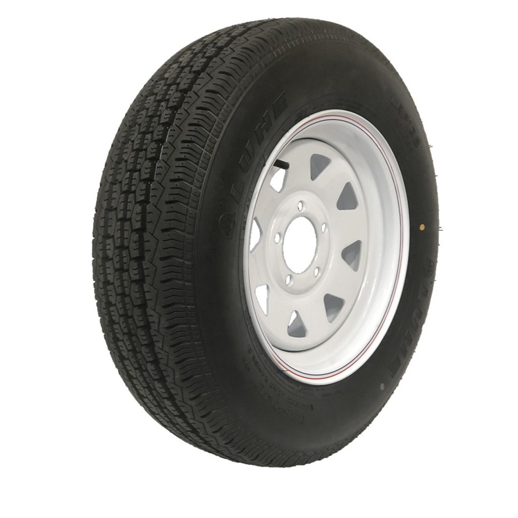 SAT 14 x 6 FORD WHITE WHEEL c/w 185R14C LH TYRE - SA Trailer