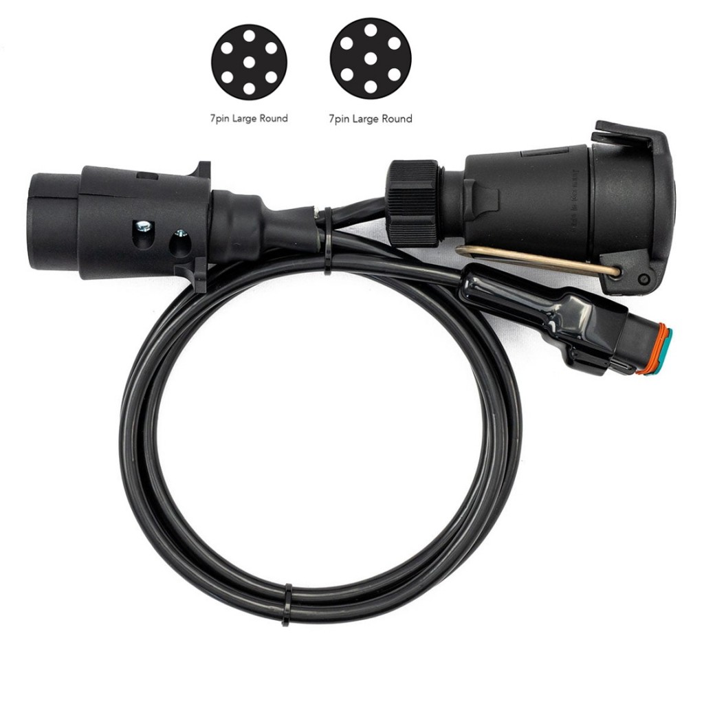 LARGE ROUND 7 PIN ADAPTER TO LARGE ROUND 7 PIN SOCKET SUIT ELECBRAKES ...
